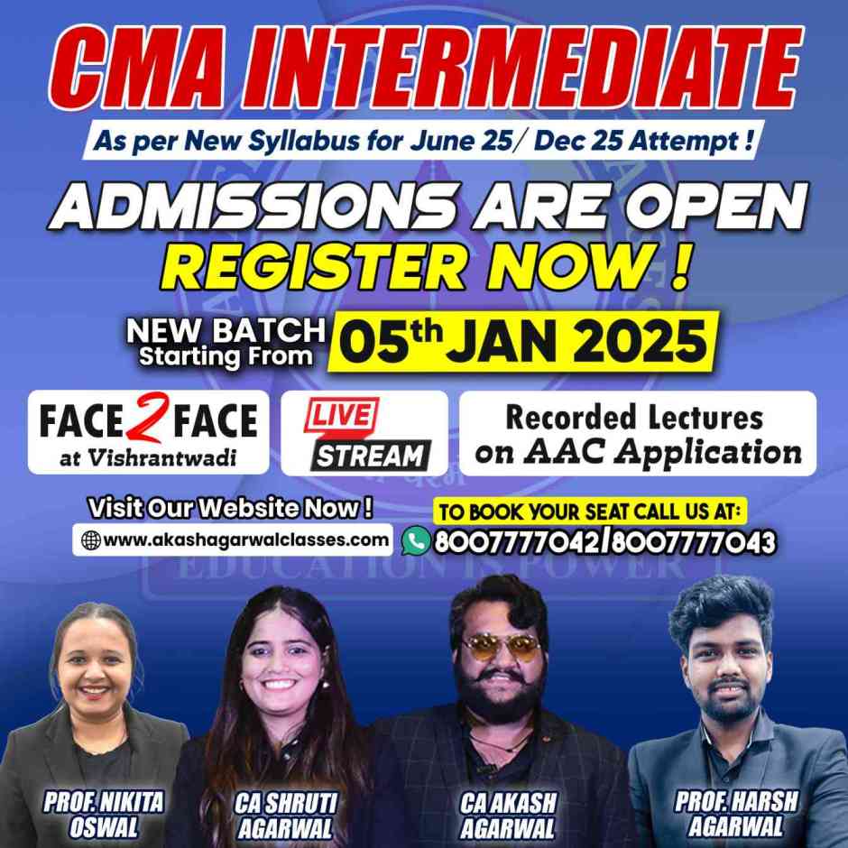 Akash Agarwal Classes. What is The Last Day to Register for CMA ...